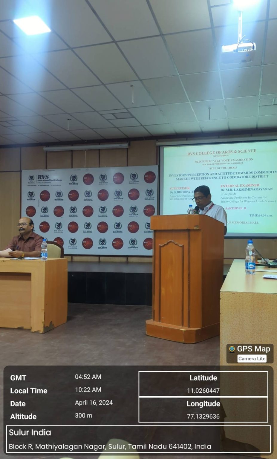 Best wishes to Dr M.R. Lakshiminarayanan, Principal for conducting the Ph.d., Viva Voce ...