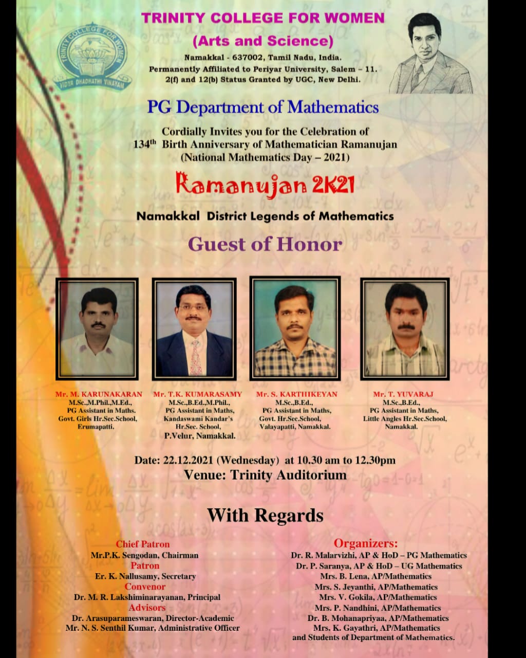 Department of Maths – Trinity College for Women