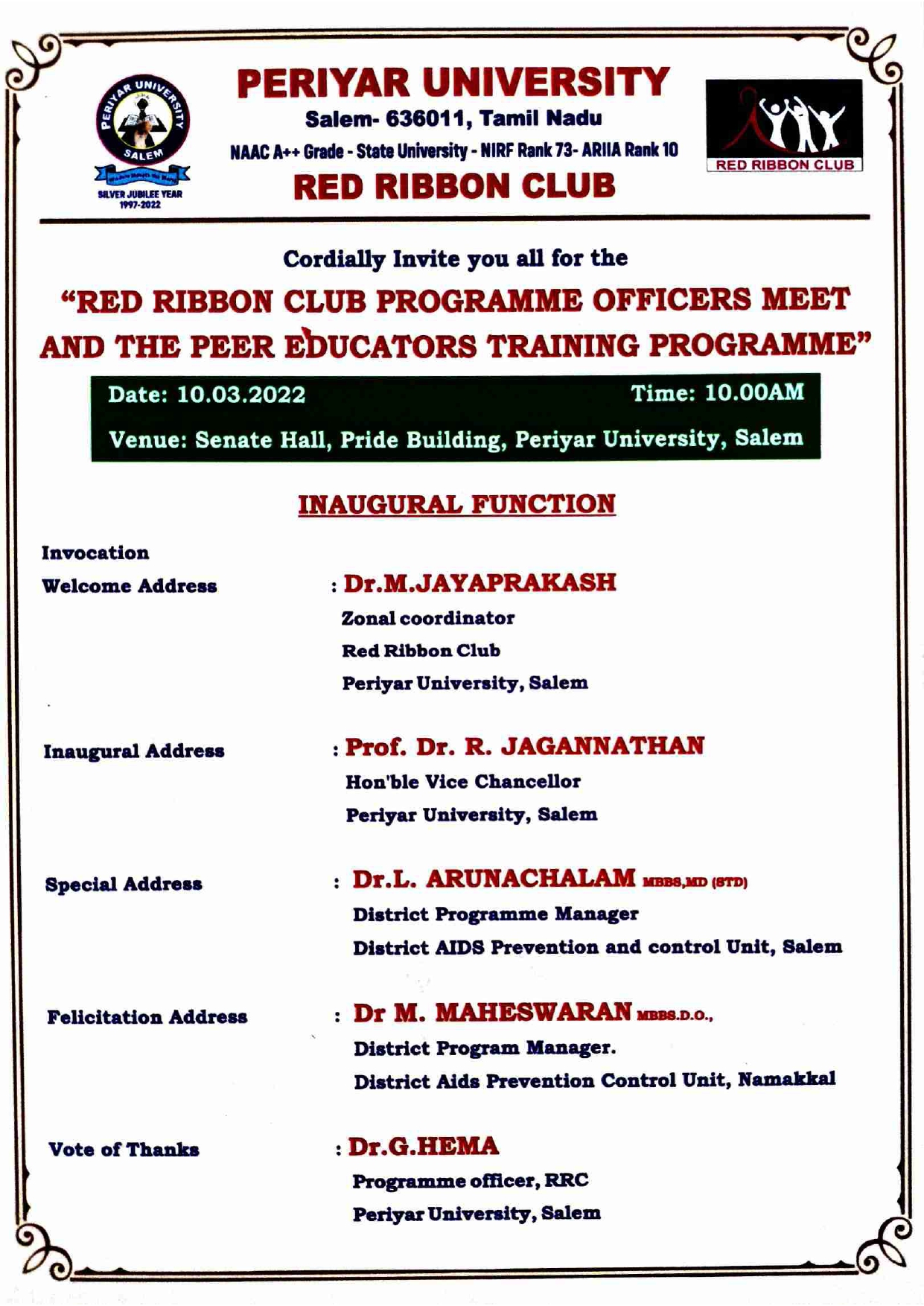 RED RIBBON CLUB – Trinity College for Women